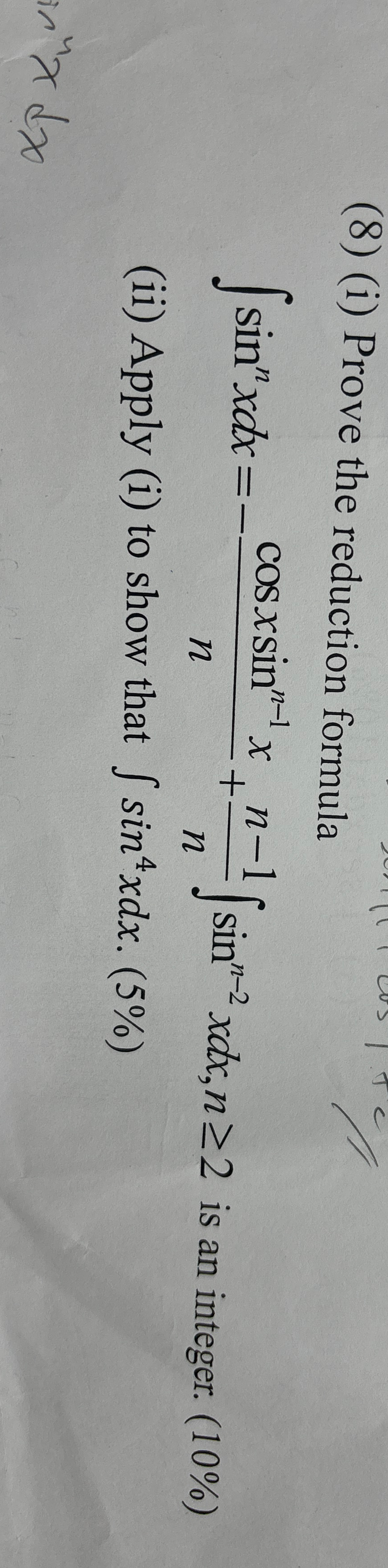 Solved (8) (i) ﻿Prove the reduction | Chegg.com