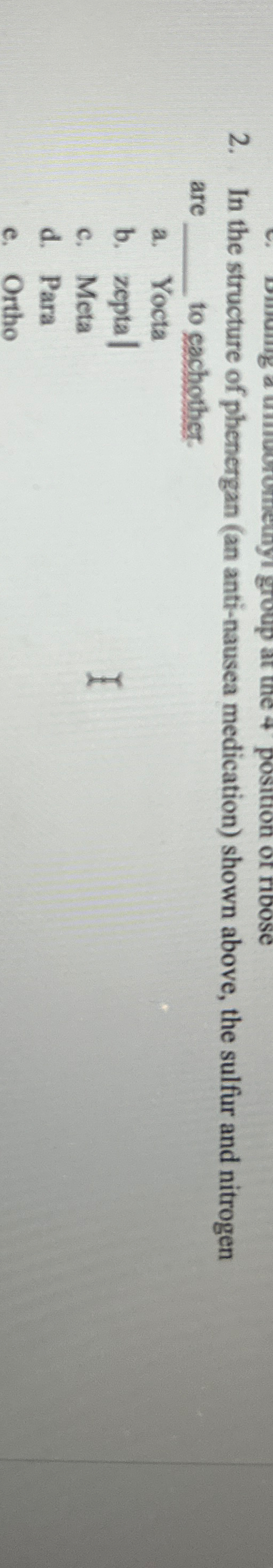 Solved In the structure of phenergan (an anti-nausea | Chegg.com