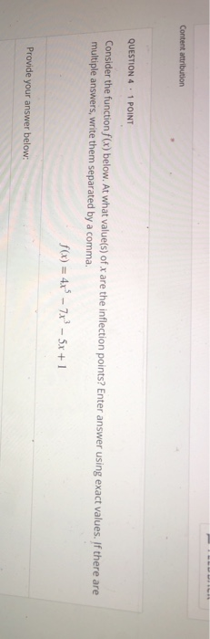 Solved Content attribution QUESTION 4 . 1 POINT Consider the | Chegg.com