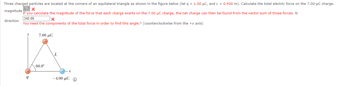 Solved Three Charged Particles Are Located At The Corners Of