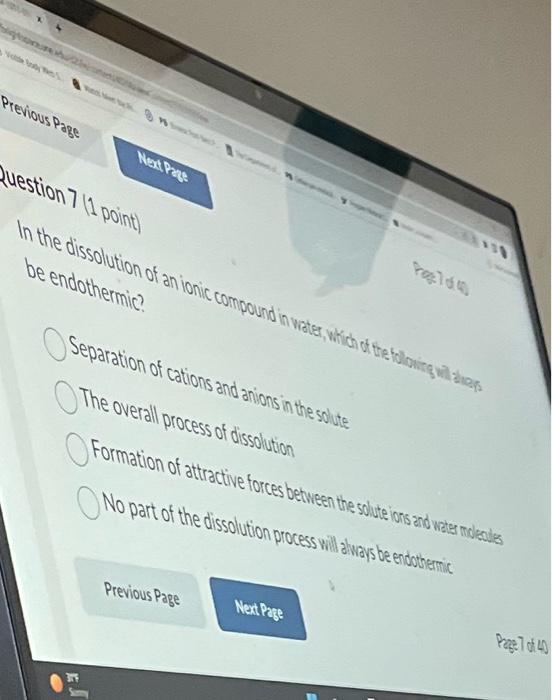 Solved Separation of cations and anions in the solute The | Chegg.com