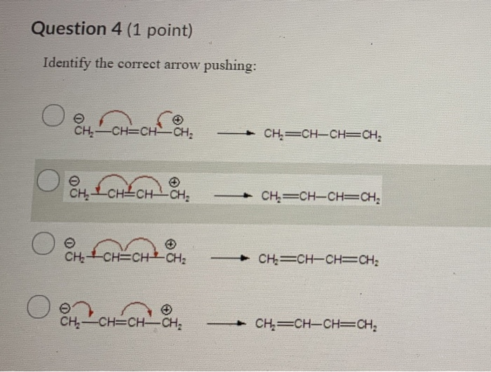 Solved Question 4 (1 point) Identify the correct arrow | Chegg.com