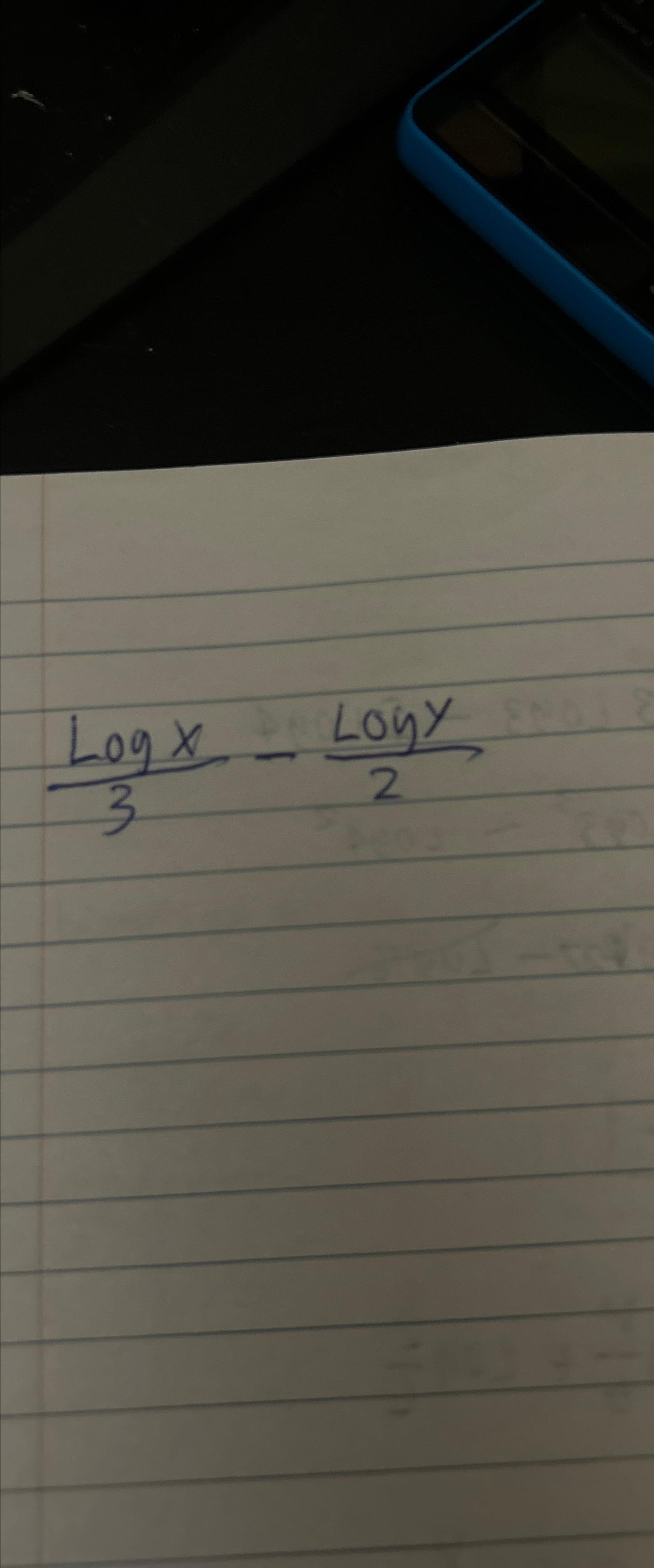 Solved logx3-logy2 | Chegg.com