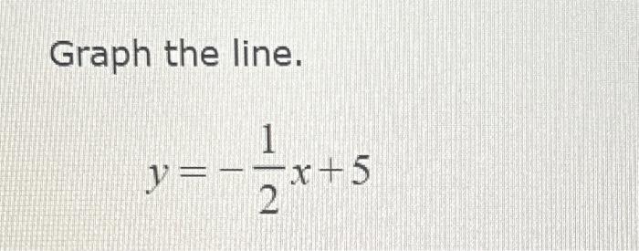 Solved Graph the line. y=−21x+5 | Chegg.com