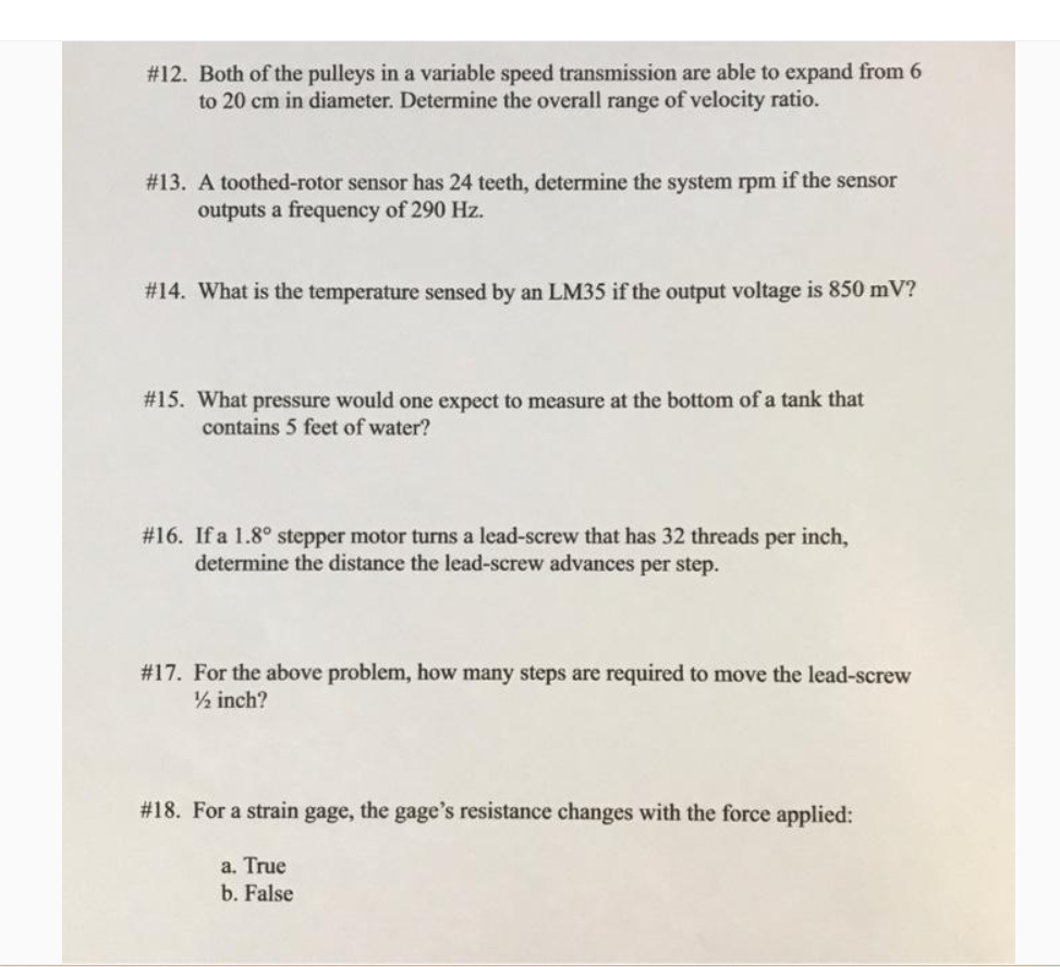 Solved #12. ﻿Both of the pulleys in a variable speed | Chegg.com
