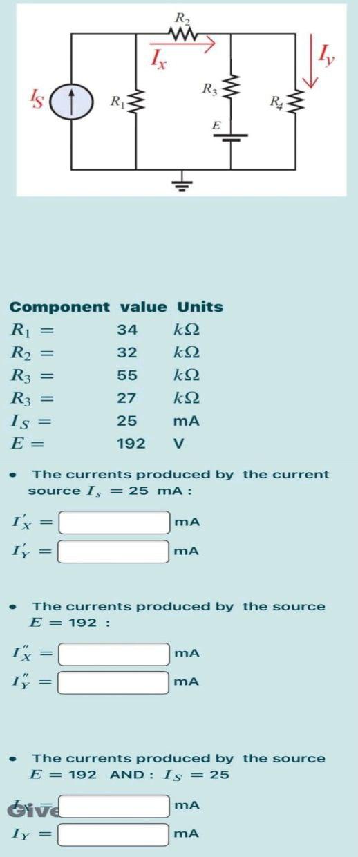 Solved R I R3 Is R, M RA } HI Component value Units R1 = 34 | Chegg.com