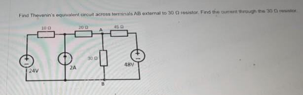 Solved Find Thevenin's equivalent circuit across terminals | Chegg.com