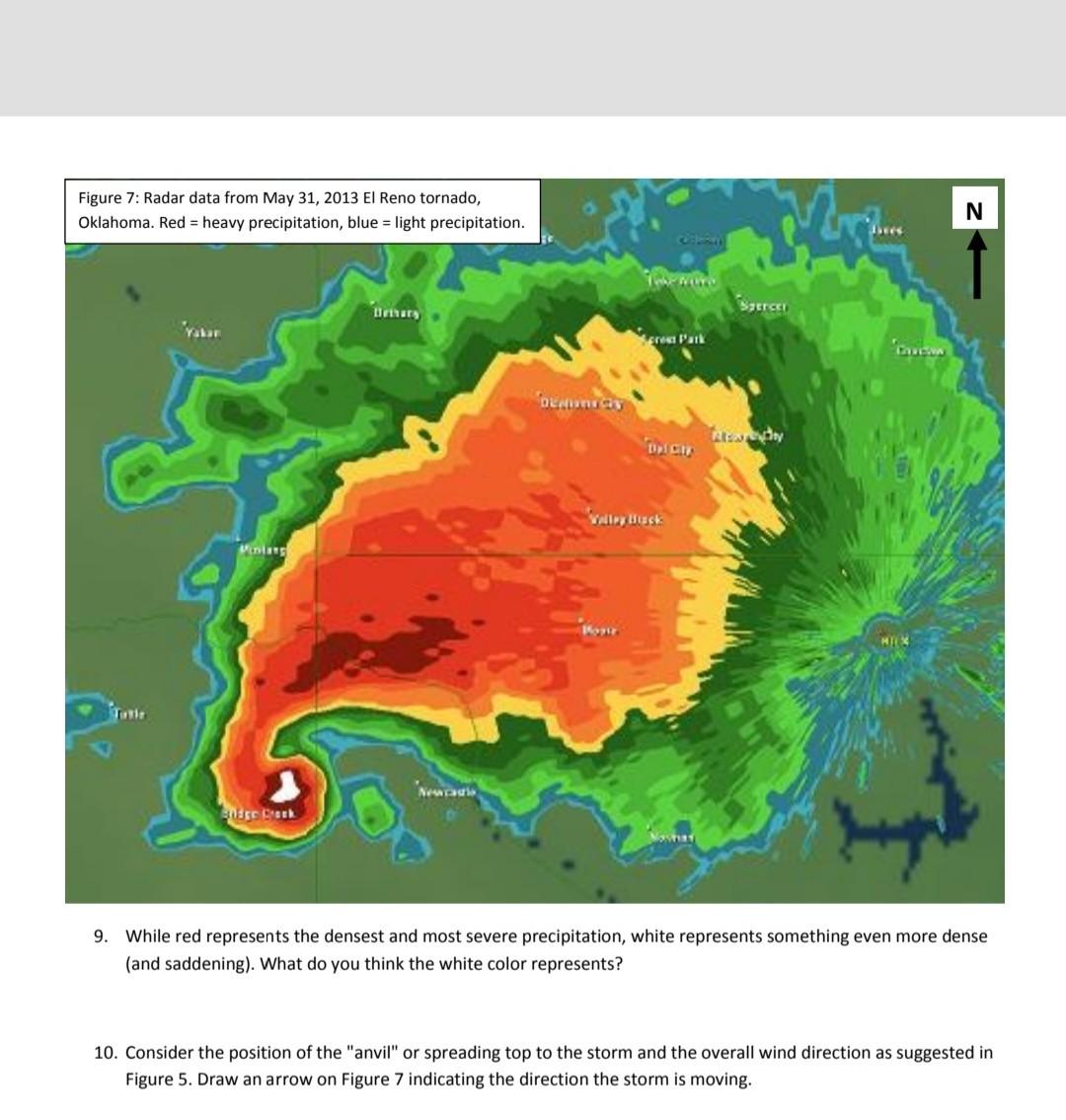 Solved Figure 7: Radar data from May 31, 2013 El Reno | Chegg.com
