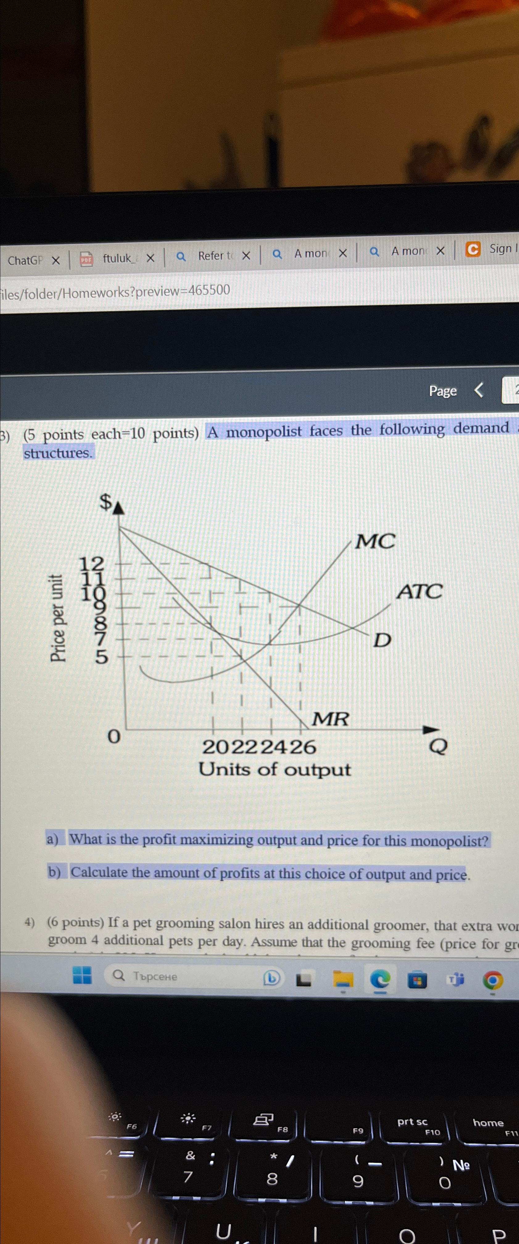 Solved A monopolist faces the following demand and cost | Chegg.com