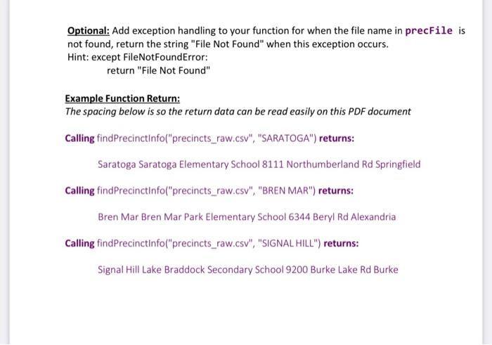 Solved Functions: The following are the functions you must | Chegg.com
