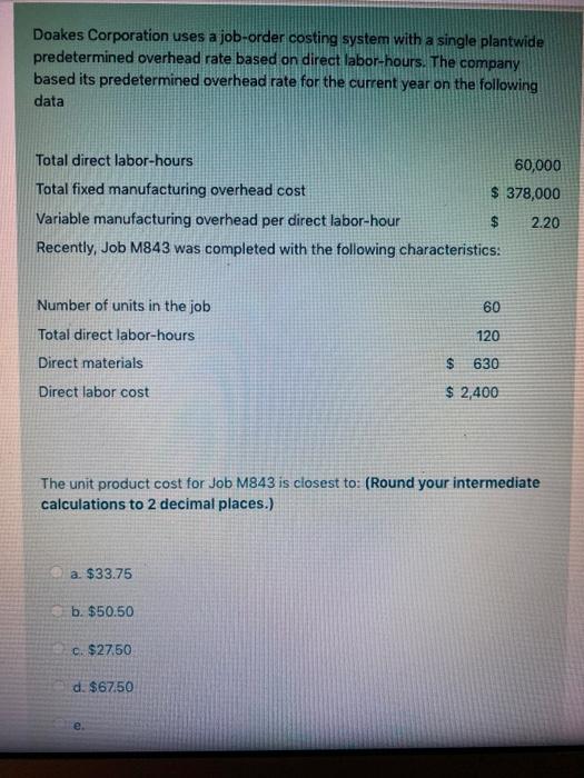 Solved Placker Corporation uses a job-order costing system | Chegg.com