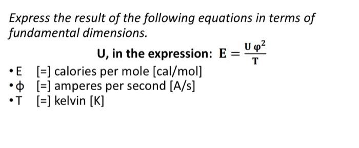 Solved Express the result of the following equations in | Chegg.com