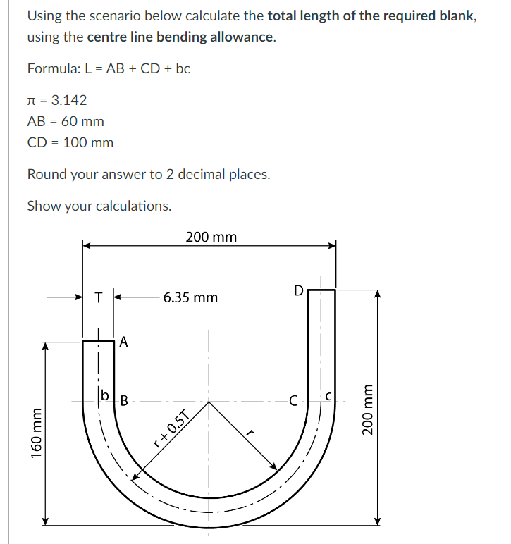 Solved Using the scenario below calculate the total length | Chegg.com