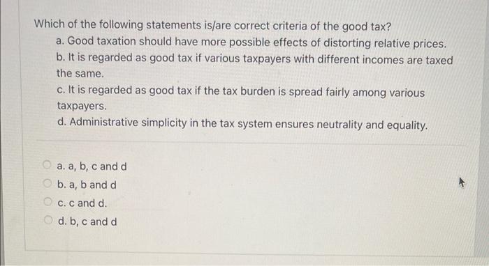 Solved Which of the following statements is/are correct | Chegg.com