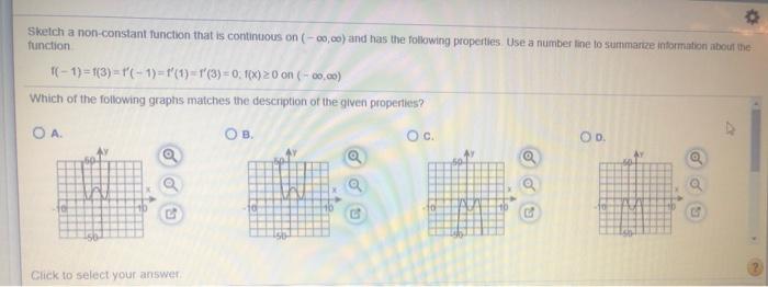 Solved Sketch a non-constant function that is continuous on | Chegg.com