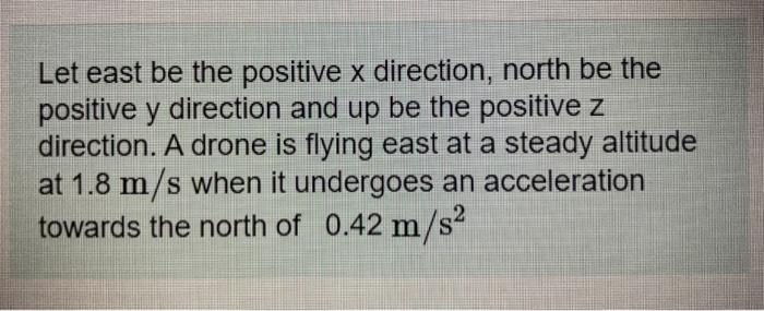 Solved Let east be the positive x direction, north be the | Chegg.com