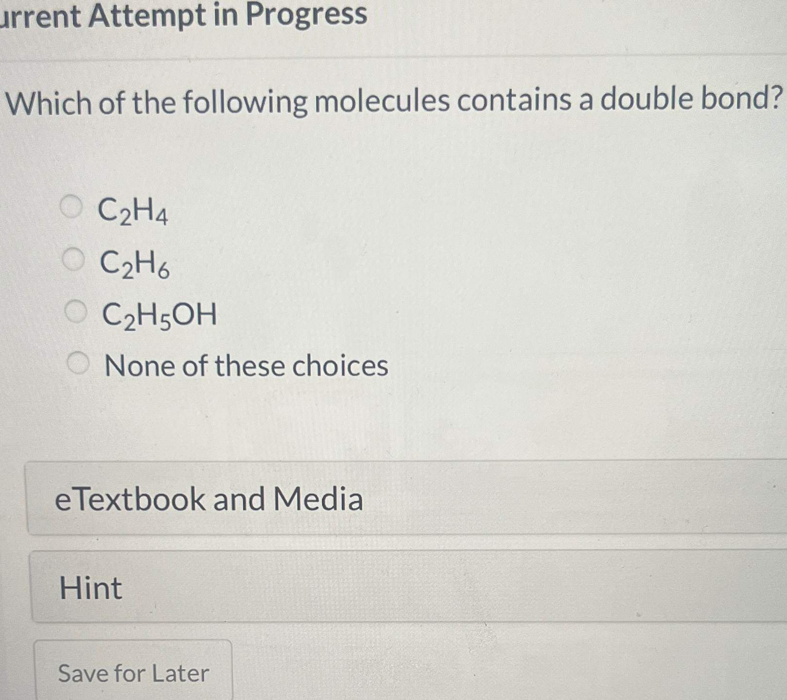 Solved urrent Attempt in ProgressWhich of the following | Chegg.com