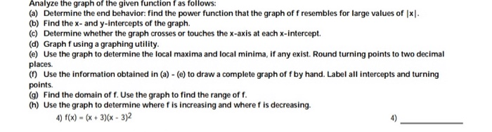 Solved Analyze the graph of the given function as follows: | Chegg.com