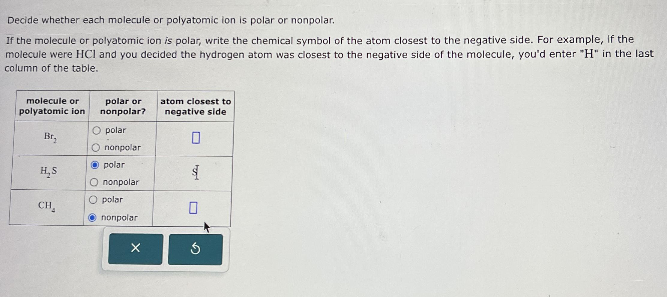 Solved by an EXPERT Decide whether each molecule or polyatomic ion is | Chegg.com