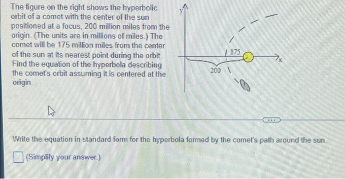 Solved The Figure On The Right Shows The Hyperbolic Orbit Of