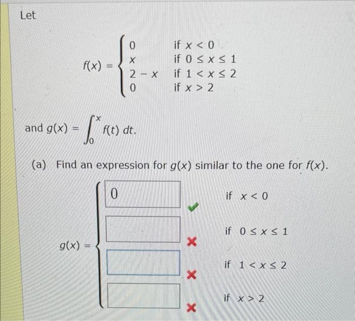 Solved Let f(x)=⎩⎨⎧0x2−x0 if x