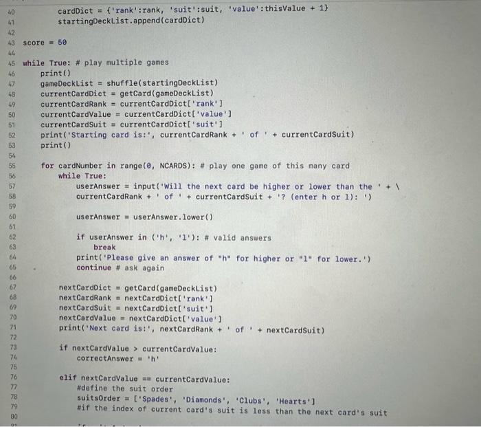 Solved 3 import randor 5 ##A DECK 6 SUIT_TUPLE = ('Hearts', | Chegg.com