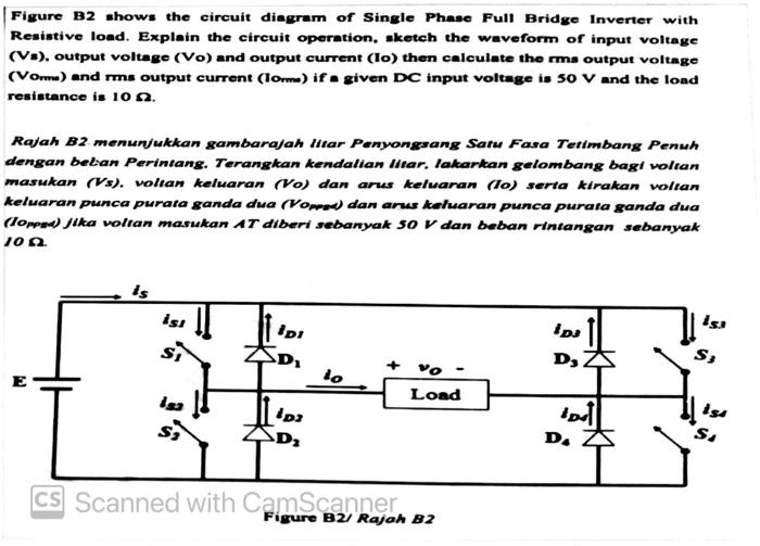 Solved Figure B2 shows the circuit diagram of Single Phase | Chegg.com