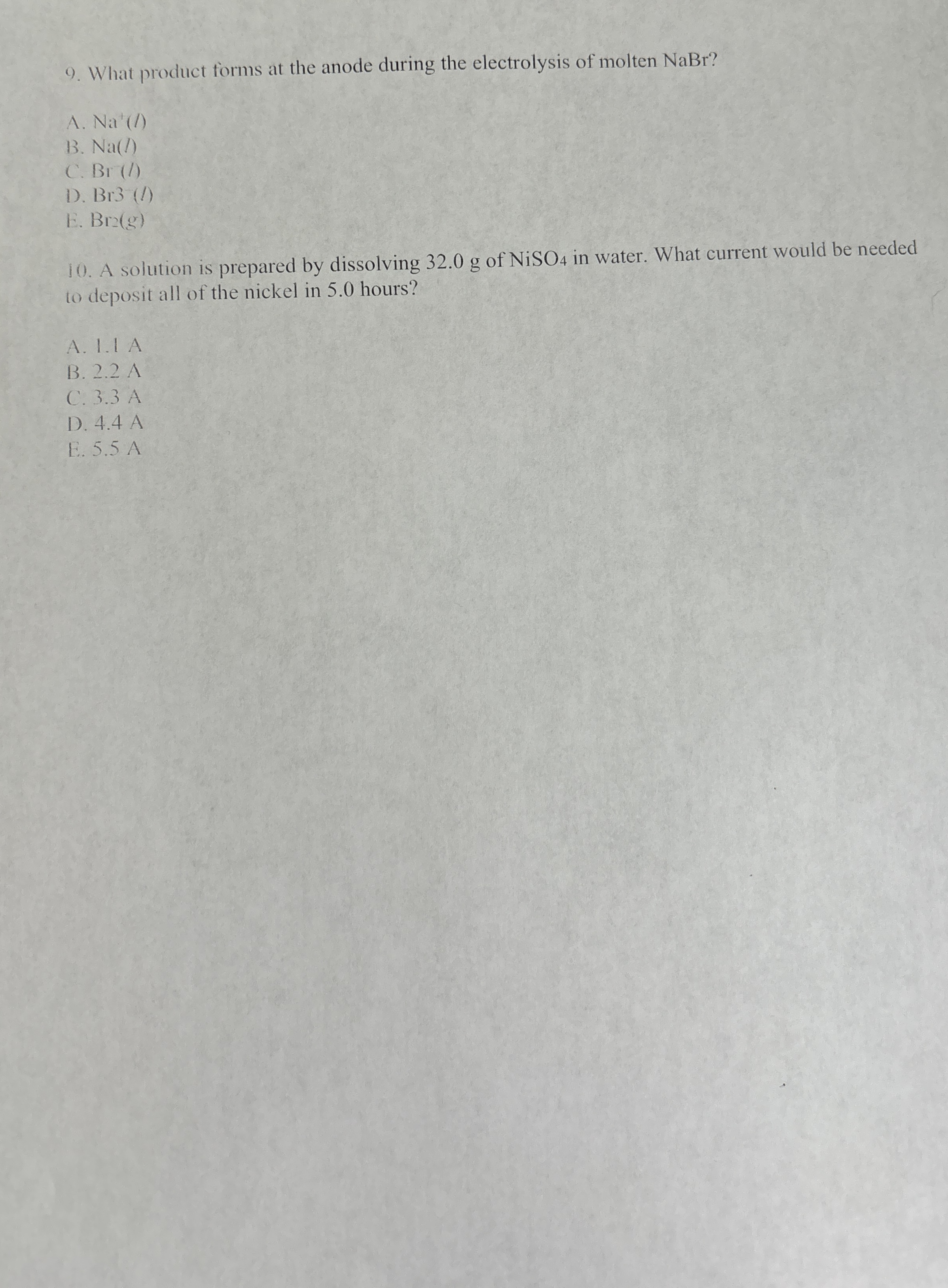 Solved What product forms at the anode during the | Chegg.com