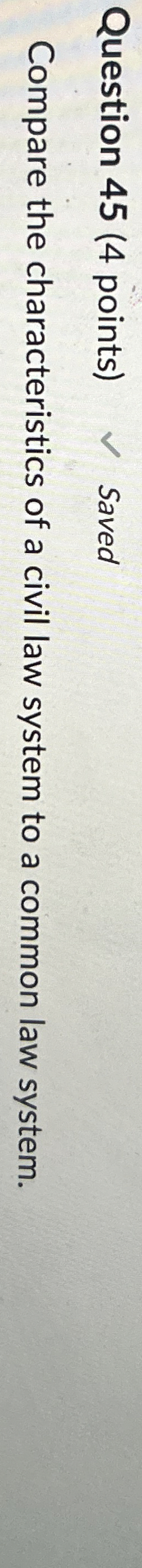 Solved Question 45 (4 points)SavedCompare the | Chegg.com Solved Question 45 (4 points)SavedCompare the | Chegg.com