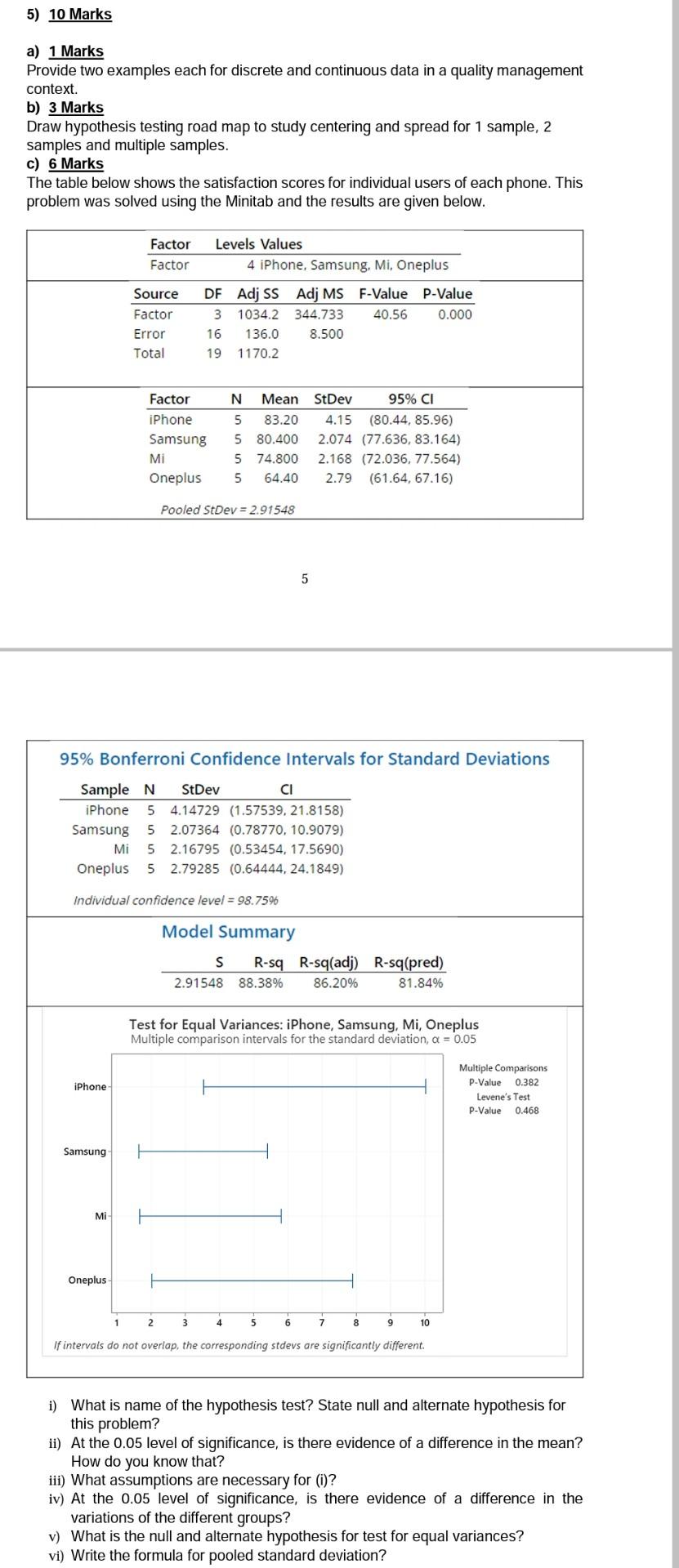 Solved 5) 10 Marks a) 1 Marks Provide two examples each for | Chegg.com