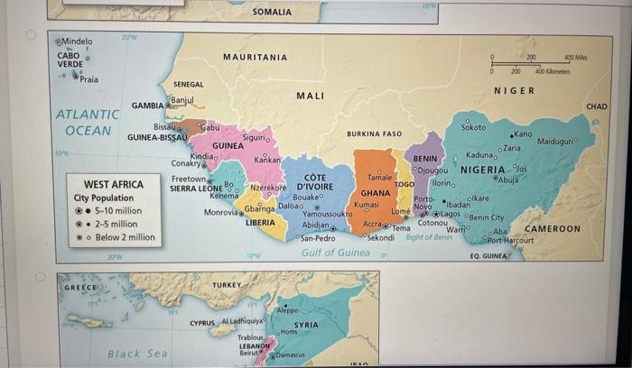 Each answer shows a map of a subregion of one of the | Chegg.com