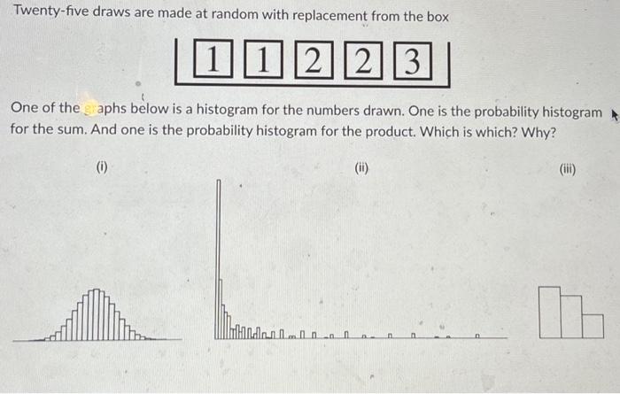 Solved Twenty-five draws are made at random with replacement | Chegg.com
