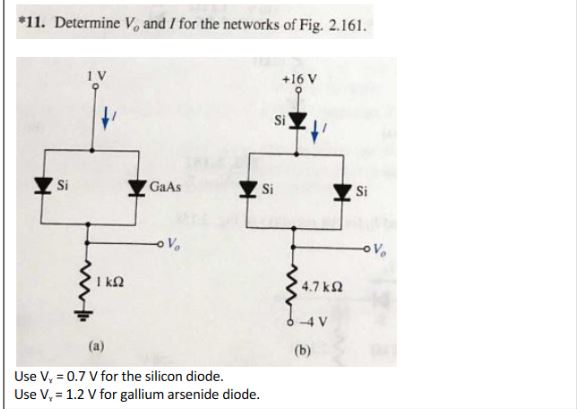 Solved Determine Vo ﻿and I for the networks of Fig. | Chegg.com