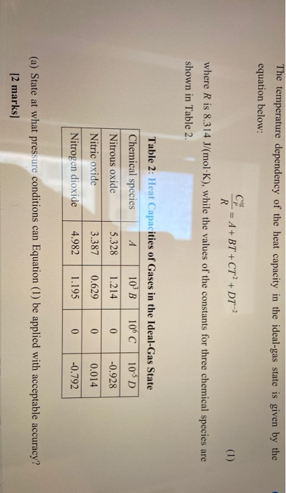 Solved The temperature dependency of the heat capacity in | Chegg.com