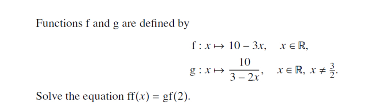 Solved Functions f ﻿and g ﻿are defined | Chegg.com