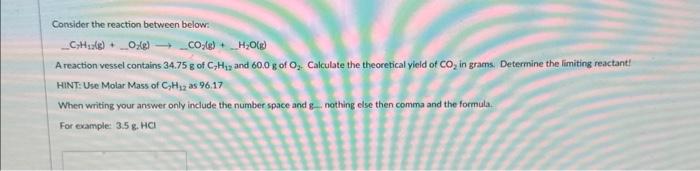 Solved Consider the reaction between below: −C7H12( | Chegg.com