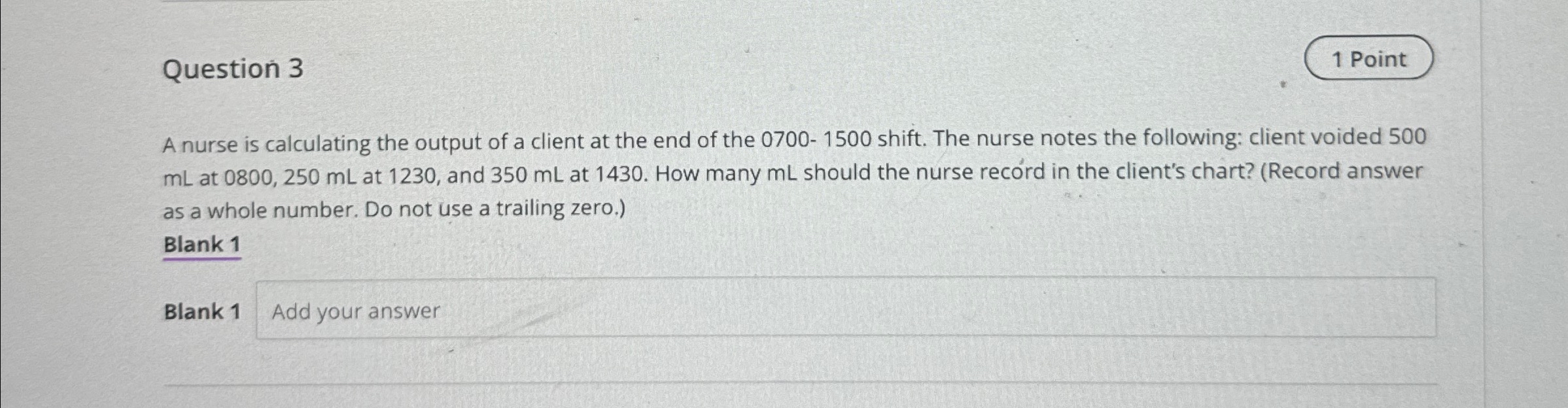 Solved Question 3A nurse is calculating the output of a | Chegg.com