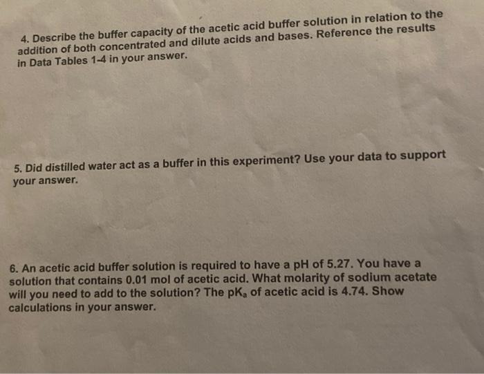 Solved Buffer Results Data Table 1: Adding 0.1 M HCl from D1 | Chegg.com
