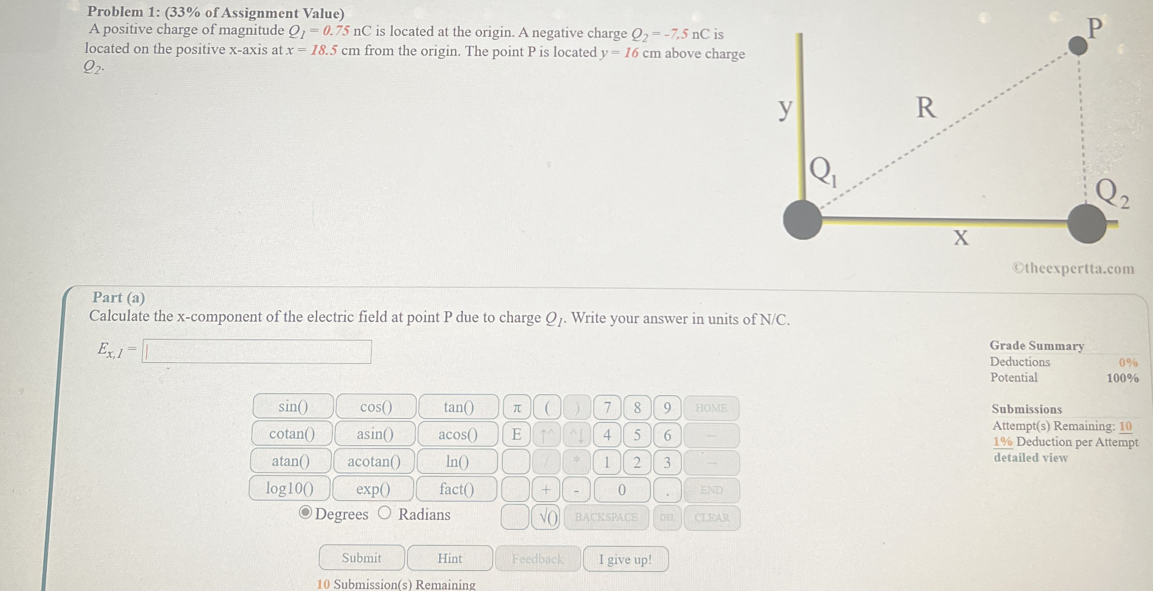 Solved Problem 1: (33% ﻿of Assignment Value)A positive | Chegg.com