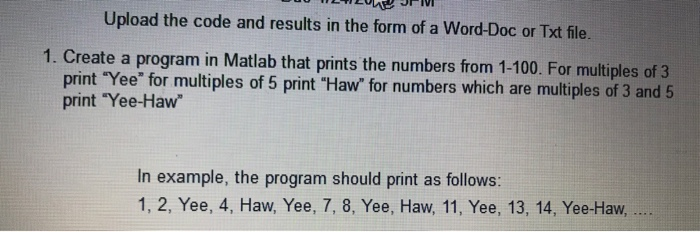 Solved WILUJIVI Upload the code and results in the form of a | Chegg.com