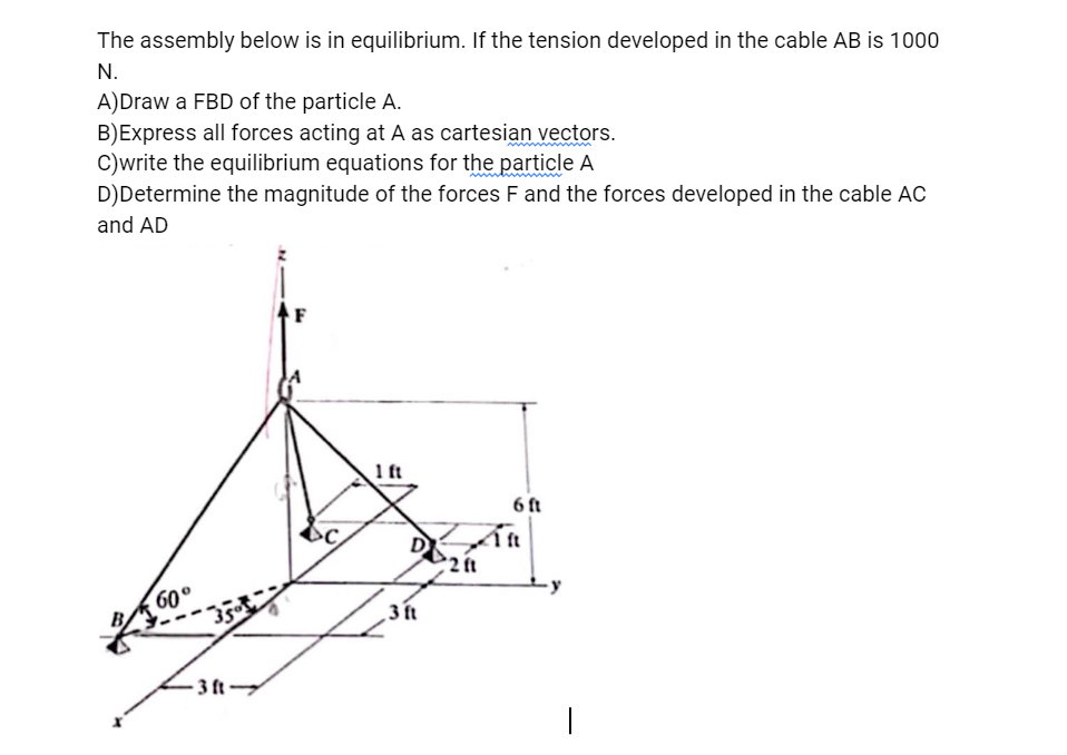 Solved The assembly below is in equilibrium. If the tension | Chegg.com