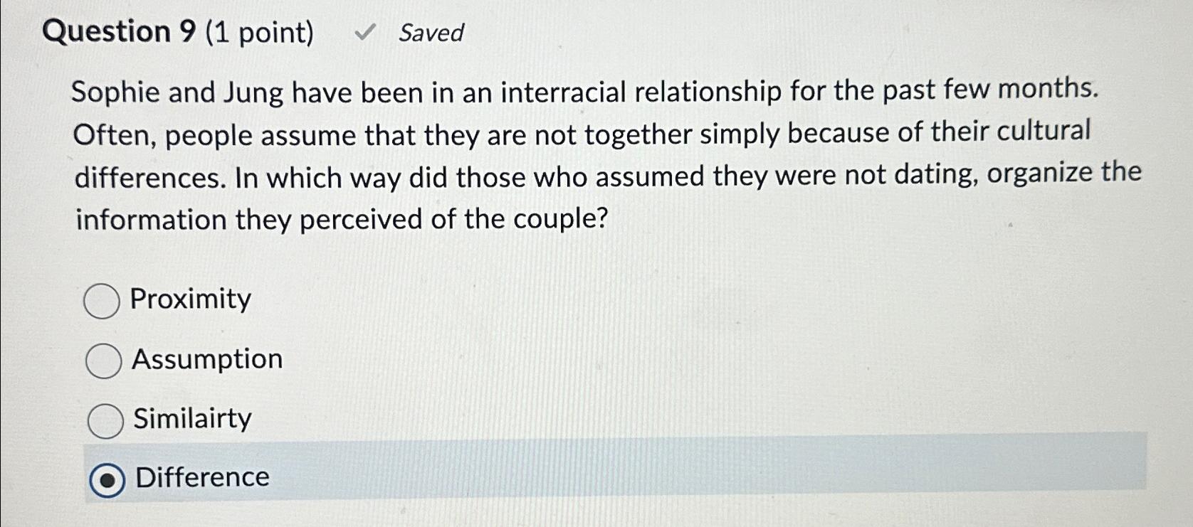 Solved Question 9 (1 ﻿point) ﻿SavedSophie and Jung have | Chegg.com