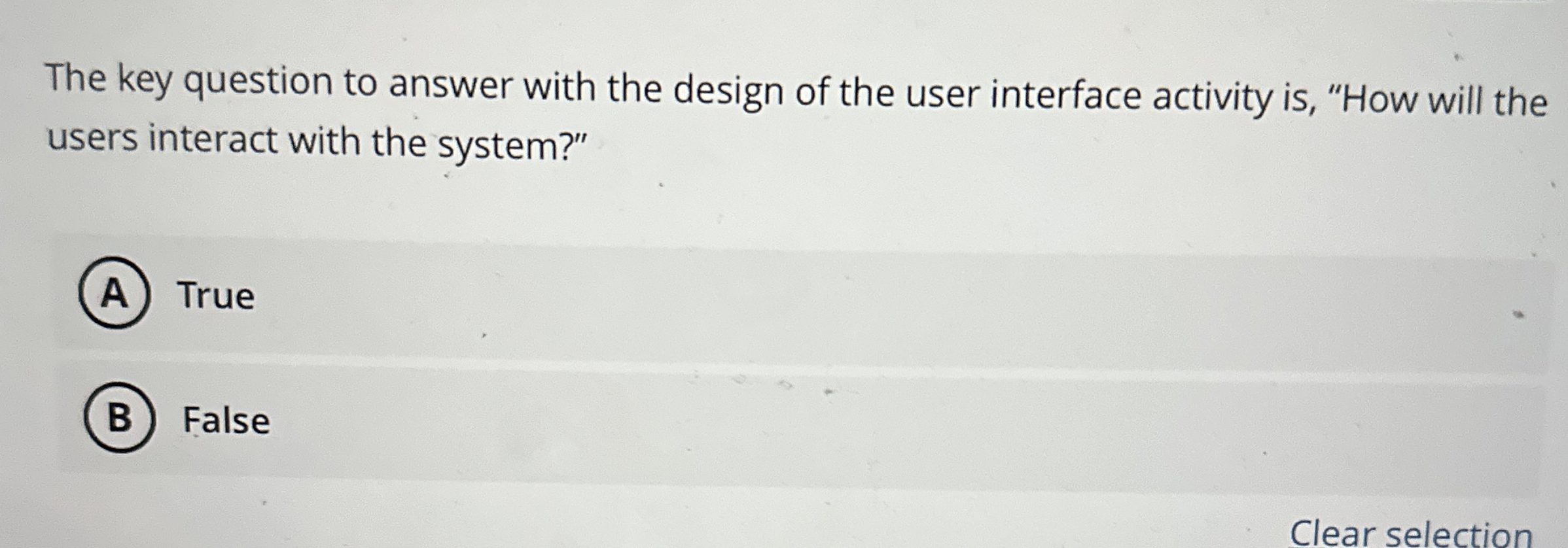 Solved The key question to answer with the design of the | Chegg.com