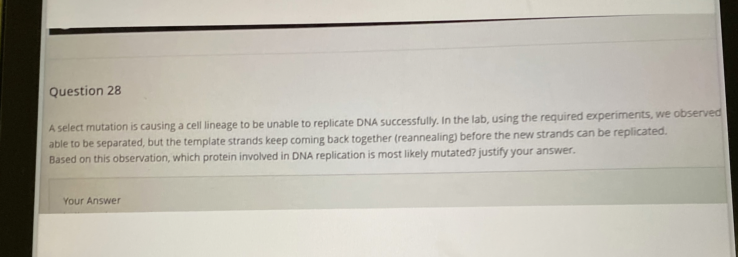 Solved Question 28A select mutation is causing a cell | Chegg.com
