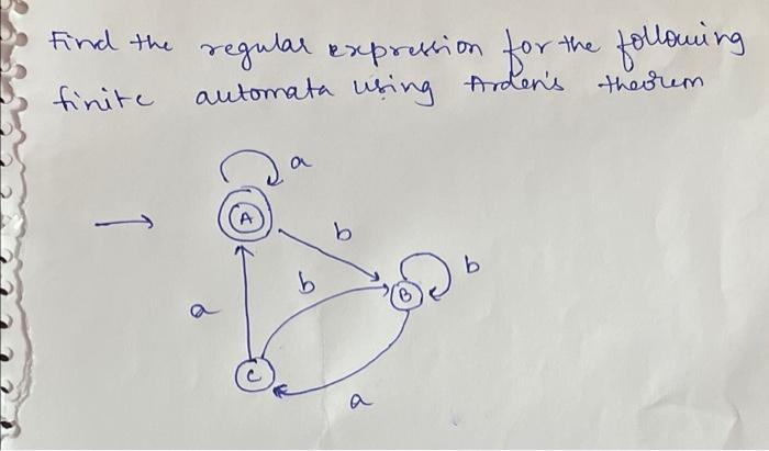 Solved Find the regular expression for the following | Chegg.com