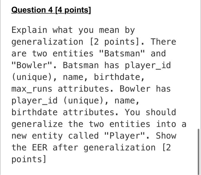 Solved Question 1 (2 point] name NID address Users shop_name | Chegg.com