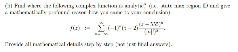 Solved D ﻿and givea mathematically profound reason how you | Chegg.com