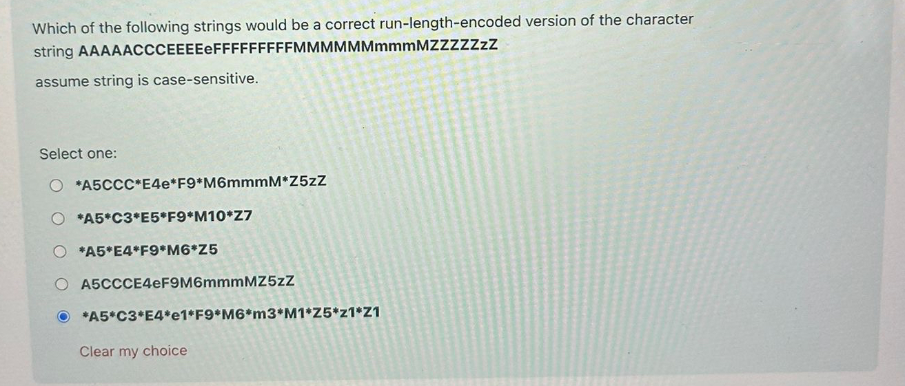 Which of the following strings would be a correct | Chegg.com