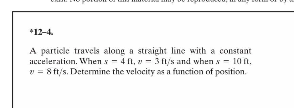Solved *12-4.A particle travels along a straight line with a | Chegg.com
