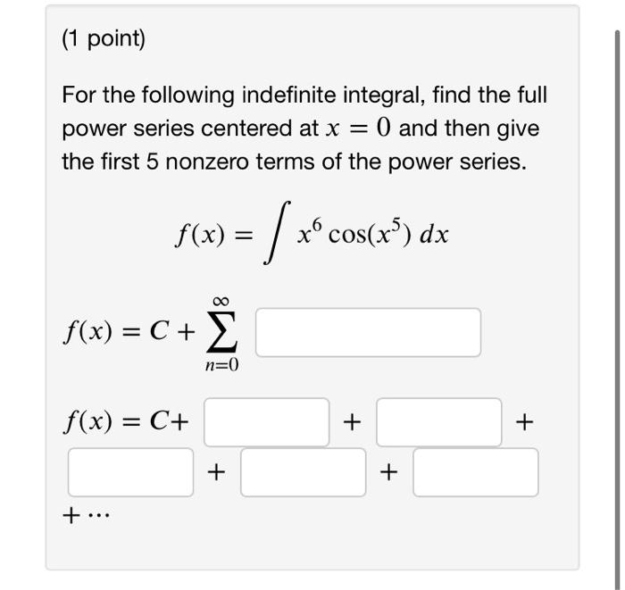 Solved (1 point) Compute the 9th derivative of f(x) = arctan | Chegg.com